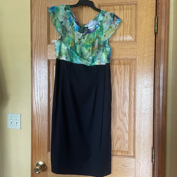AB Studio | Dresses | Ab Studio Black And Tie Dye Cocktail Dress | Poshmark